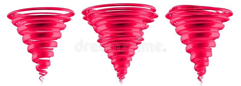 3d Rendering of Tornado with Reflection Isolated on White Stock ...