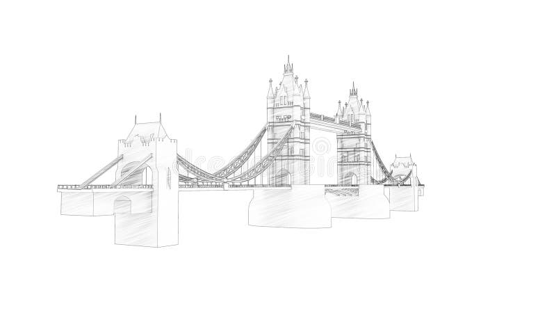 Simple London Bridge Drawing