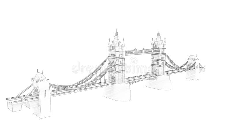London Tower Bridge Cartoon Stock Illustrations – 419 London Tower ...
