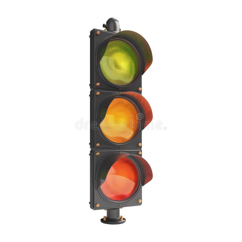 3D Rendering of a Traffic Lights on Transparent Background - Ai ...
