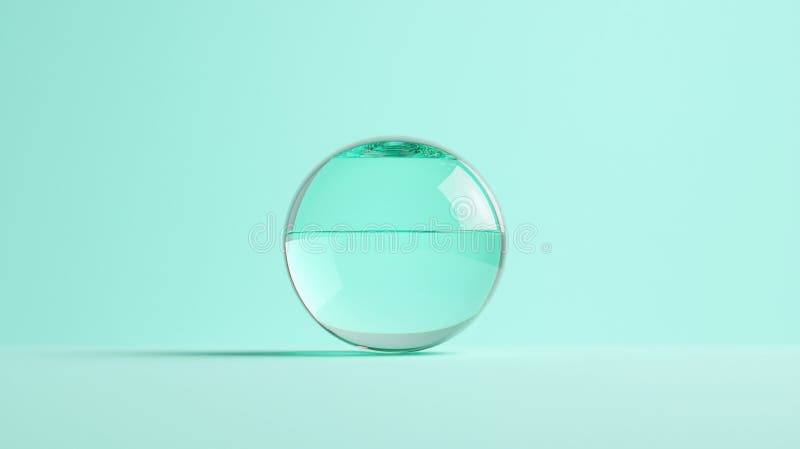 A 3D Rendering of a Translucent Sphere with a Gradient of Color. Stock ...