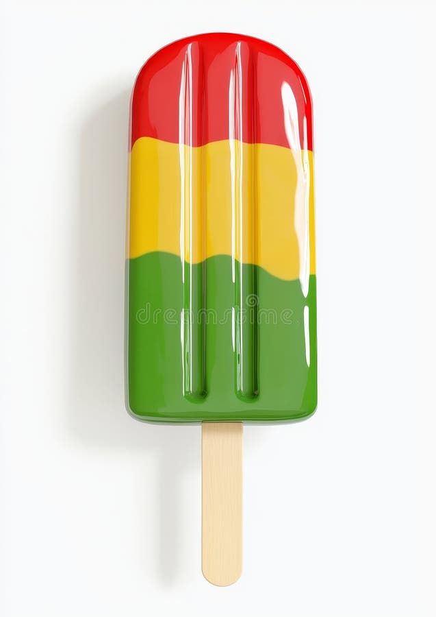 3D Rendering, Transparent Background, Rainbow Gelato Png Sticker Stock ...