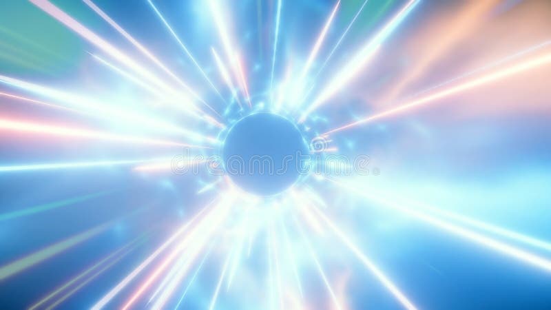 3D Rendering of Traveling in Space and Time at the Speed of Light Stock ...