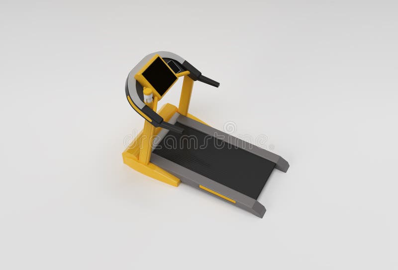 3d Rendering Treadmill or Running Machine on White Background Stock ...