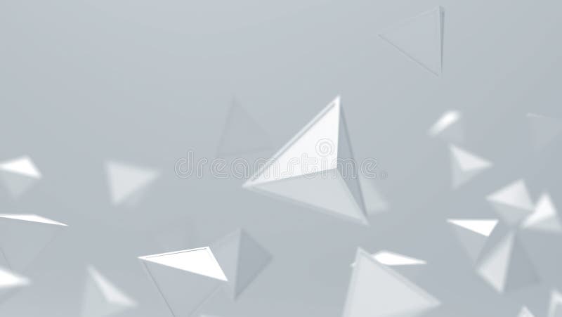 3d Rendering of Triangle Geometric Shapes Stock Illustration ...