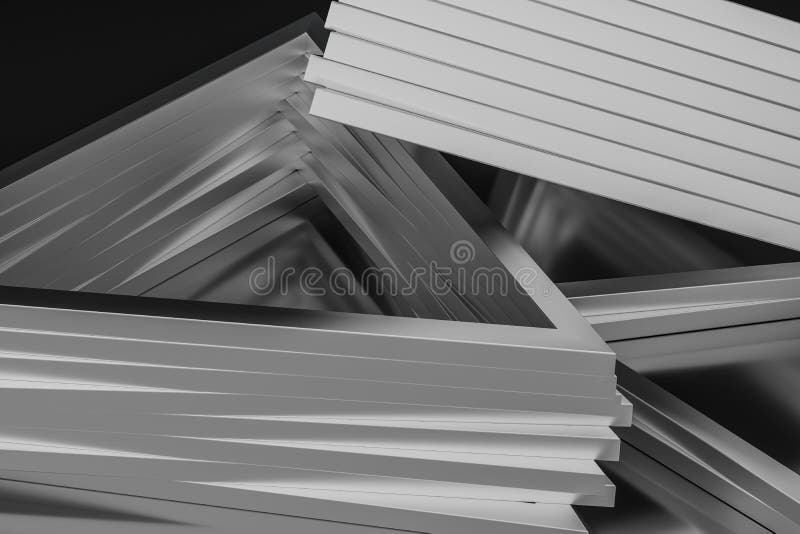 3d Rendering, Triangle Metal Framework, Industrial Background Stock ...