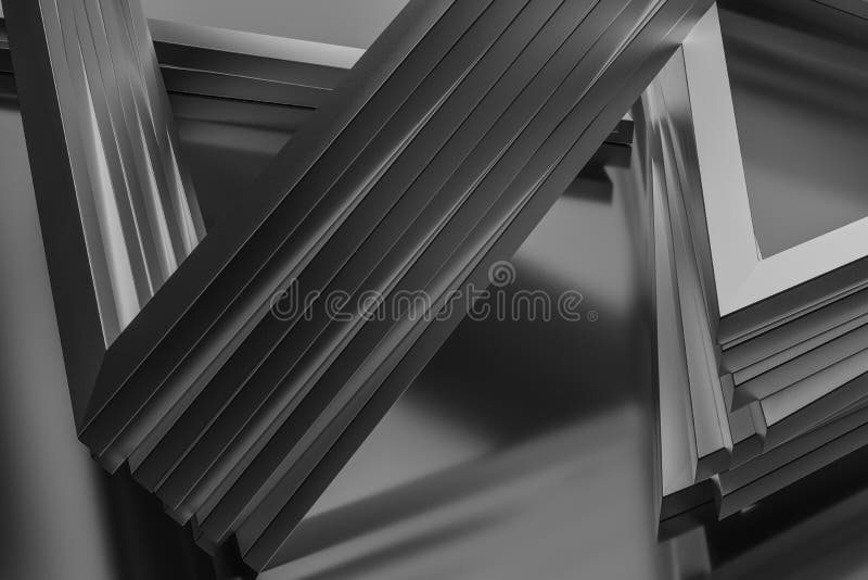 3d Rendering, Triangle Metal Framework, Industrial Background Stock ...