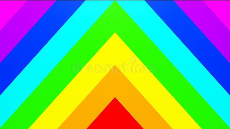 3D Rendering. Triangular Pattern with the Colors of the Rainbow ...
