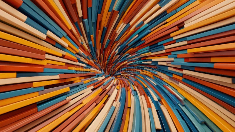 A 3D Rendering of a Tunnel Formed by a Multitude of Colorful ...