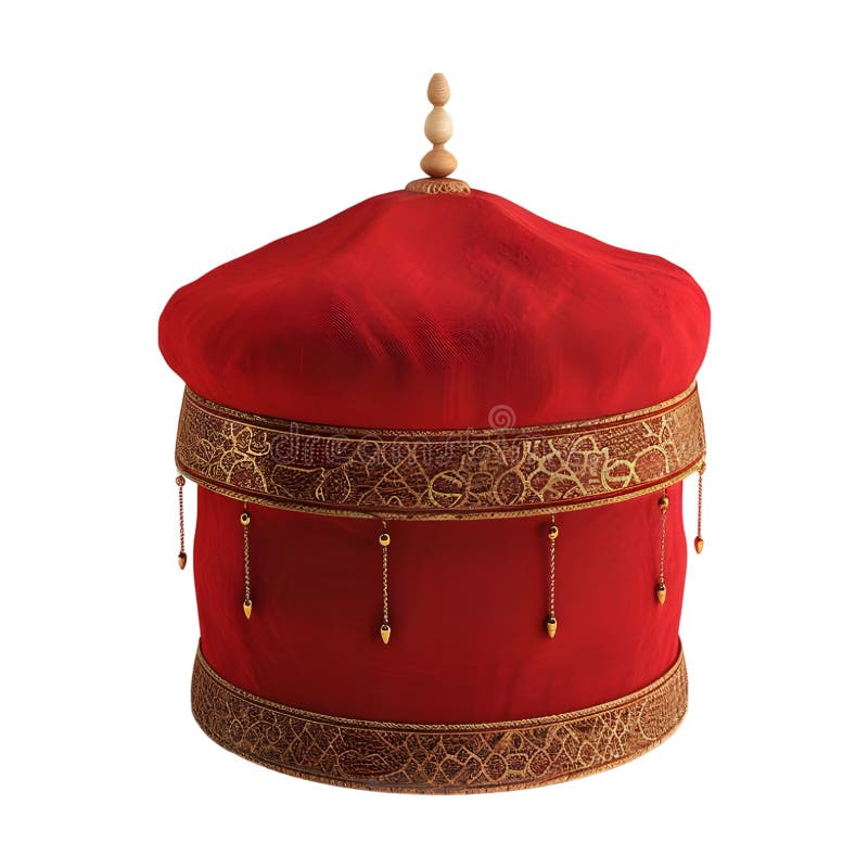3D Rendering of a Turkish Muslim Cap on Transparent Background - Ai ...