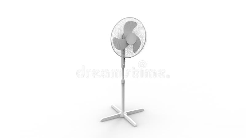 3d Rendering of a Turning Fan Isolated in White Studio Background Stock ...