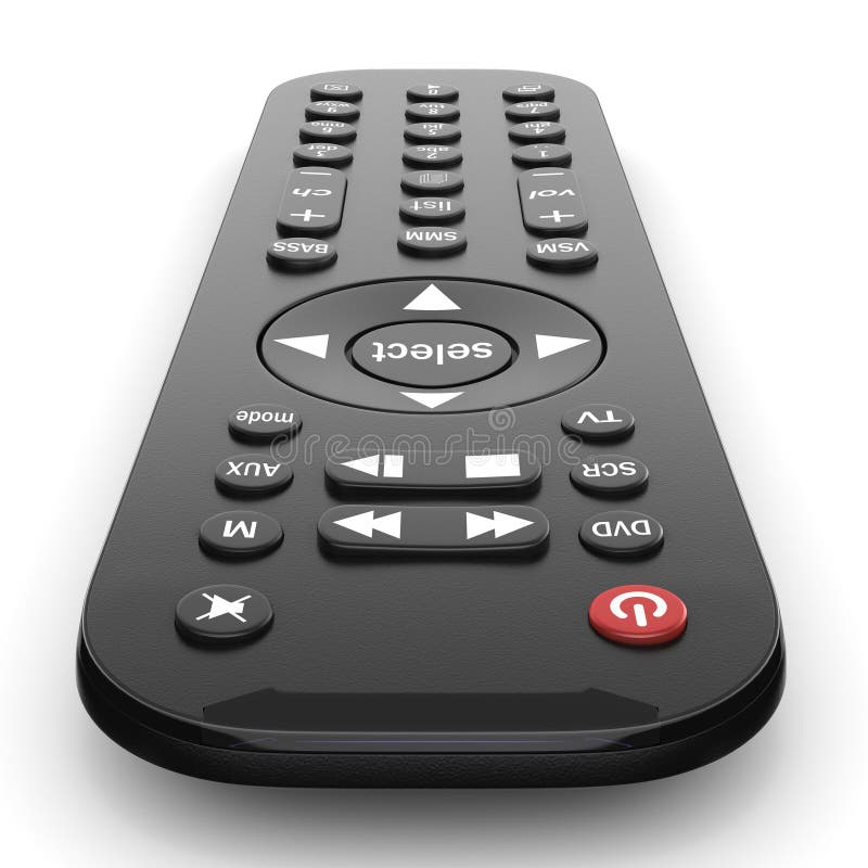 3D rendering TV Remote stock illustration. Illustration of choosing ...