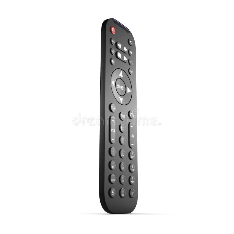 3D rendering TV Remote stock illustration. Illustration of control ...