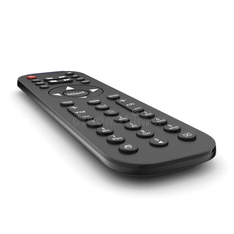 3D rendering TV Remote stock illustration. Illustration of ...