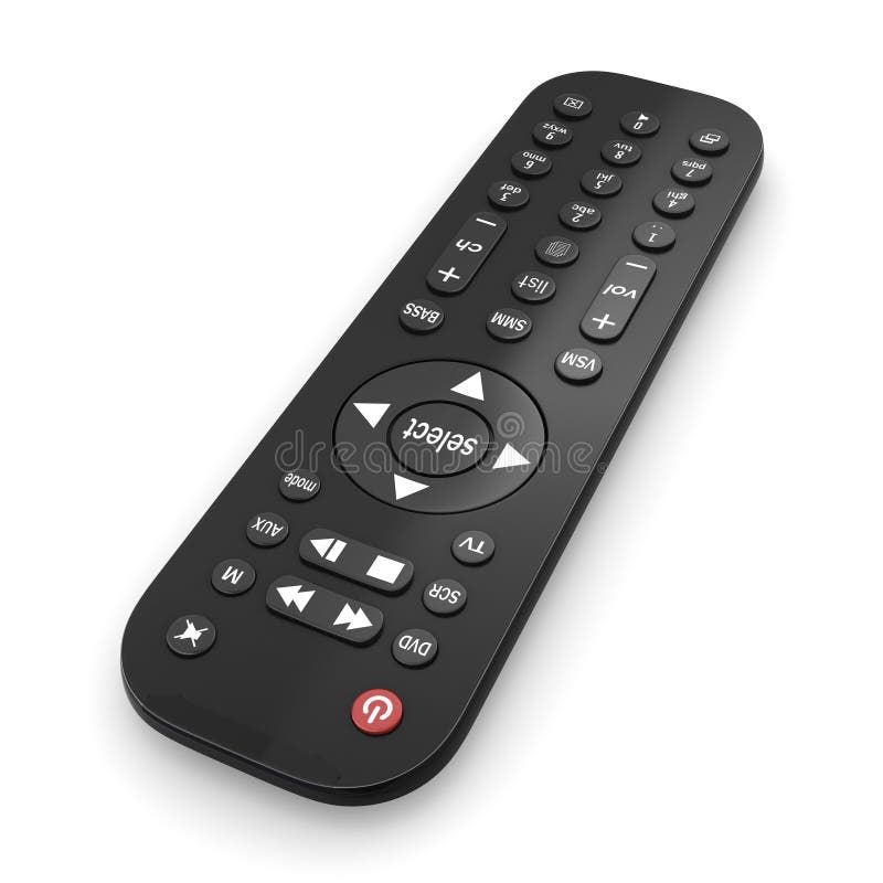 3D rendering TV Remote stock illustration. Illustration of media - 81389831
