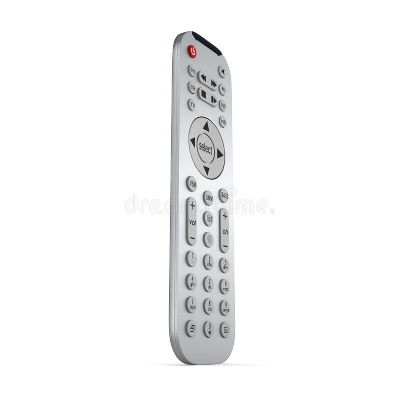 3D rendering TV Remote stock illustration. Illustration of background ...