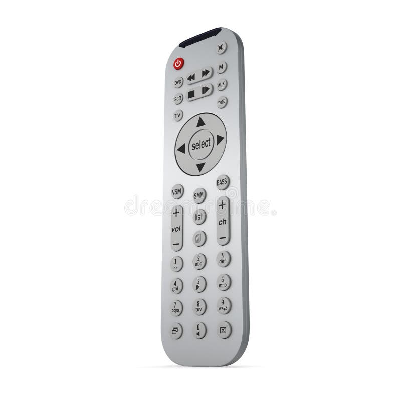 3D rendering TV Remote stock illustration. Illustration of media - 77629154