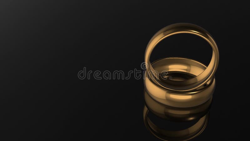 Wedding Rings on Black Background Stock Video - Video of married, marry ...