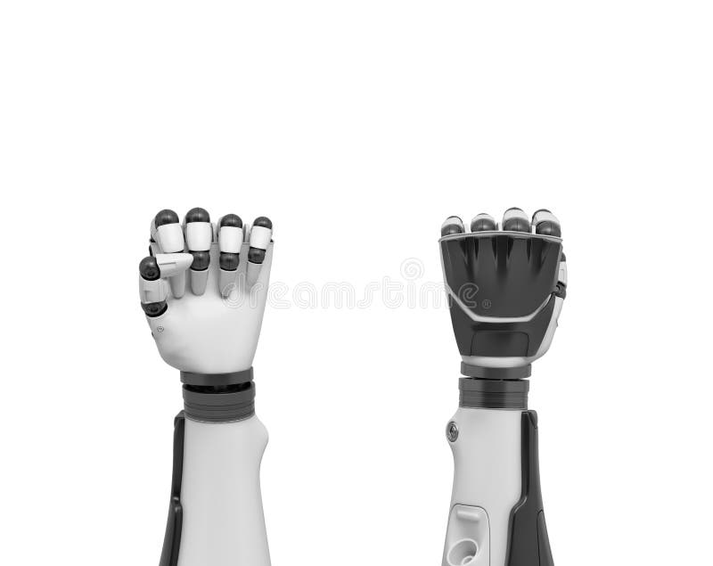 Robot Fist 3d Rendering, Isolated Illustration Stock Illustration ...