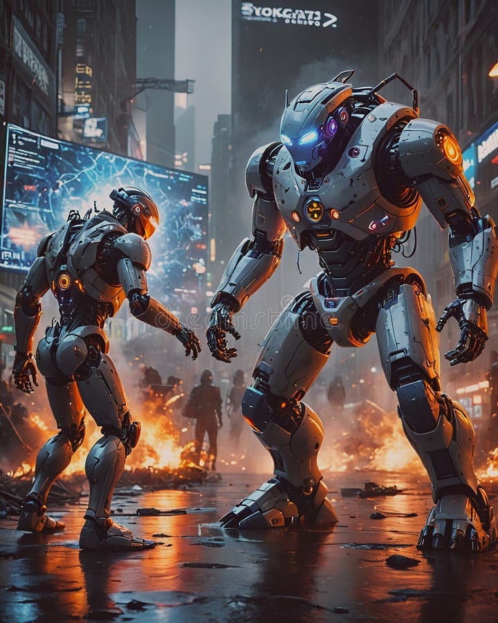 Two Robots, Fighting Each Other in Epic Battle for the Future of ...