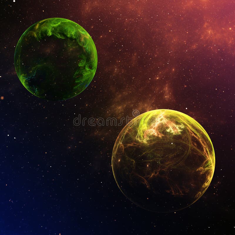 3D Rendering of Two Spherical Objects in Spac Stock Illustration ... 3D Rendering of Two Spherical Objects in Spac Stock Illustration ...