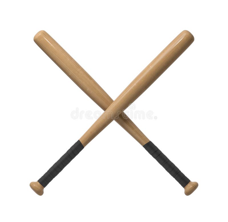 Two Crossed Wooden Baseball Bats Stock Illustrations – 45 Two Crossed ...