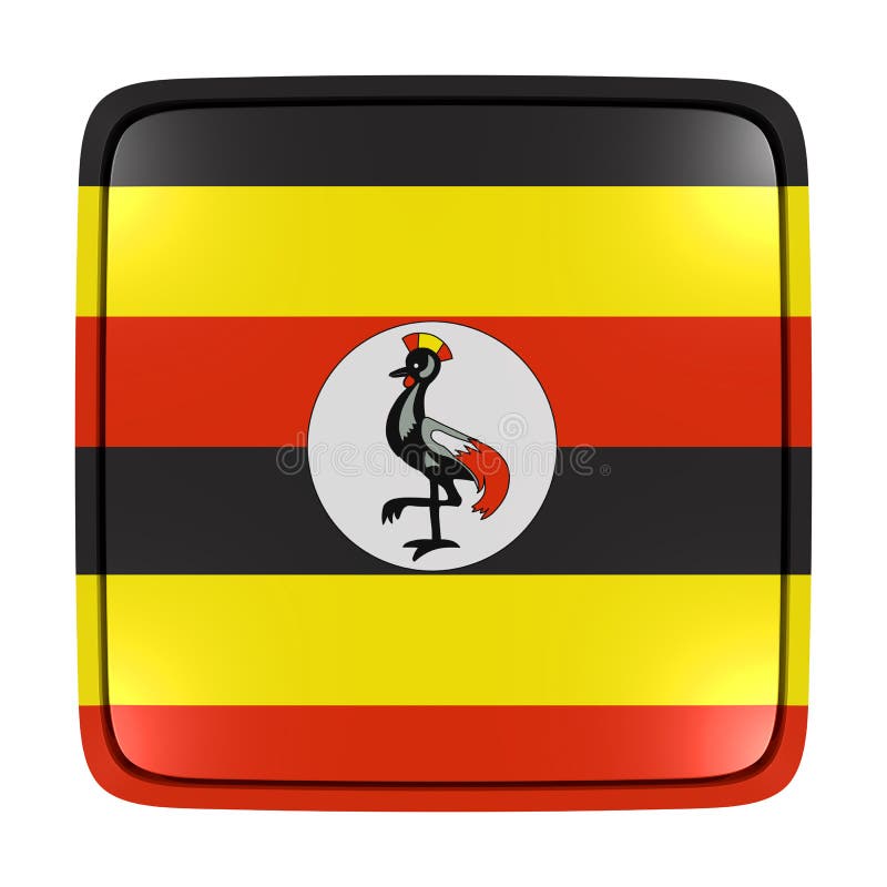 Uganda flag icon stock illustration. Illustration of isolated - 111556747