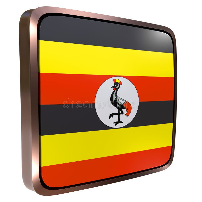 Uganda flag icon stock illustration. Illustration of insignia - 110917364