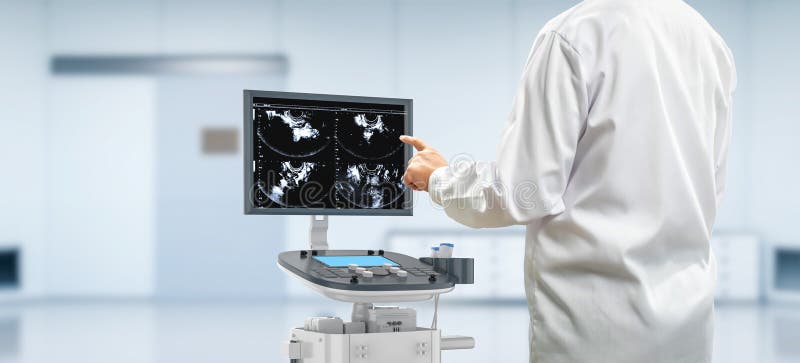 Ultrasound Machine with Sonographer in Laboratory Stock Photo - Image ...