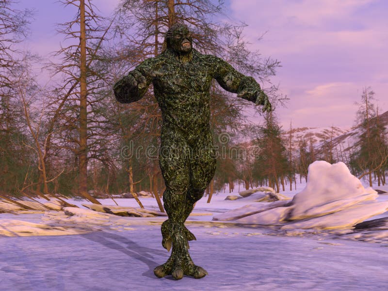 3D Rendering of Uncanny Tree Man Stock Illustration - Illustration of ...