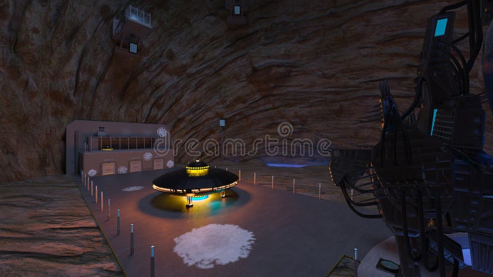 3D Rendering of the Underground Fortress Stock Illustration ...