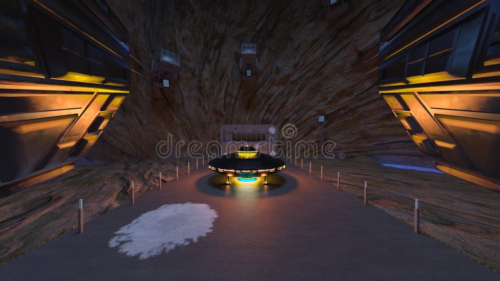 3D Rendering of the Underground Fortress Stock Illustration ...