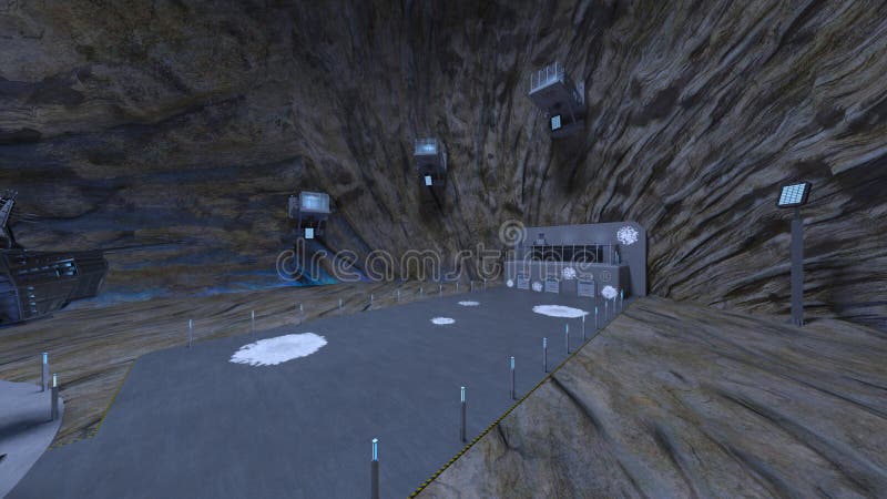 3D Rendering of the Underground Fortress Stock Illustration ...