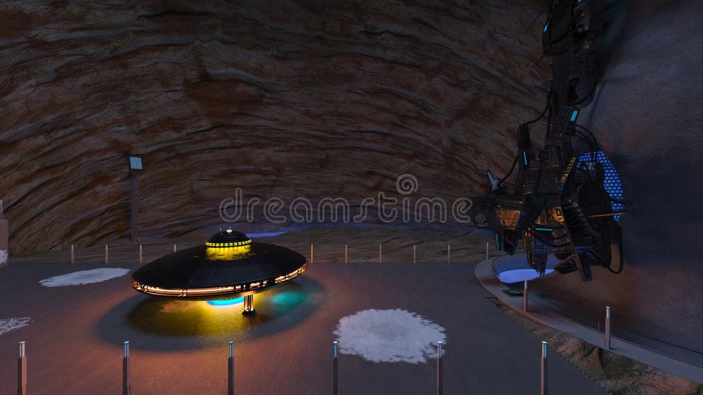 3D Rendering of the Underground Fortress Stock Illustration ...