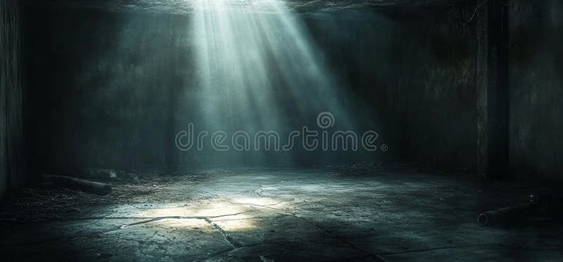 In a 3D Rendering, an Underground Garage or Hangar Serves As the ...