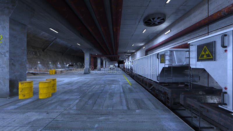 3D Rendering of the Underground Storage Facility Stock Illustration ...