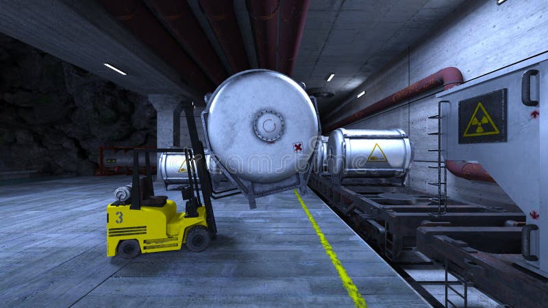 3D Rendering of the Underground Storage Facility Stock Illustration ...