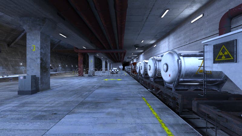 3D Rendering of the Underground Storage Facility Stock Illustration ...