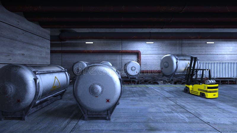 3D Rendering of the Underground Storage Facility Stock Illustration ...