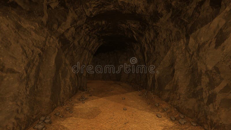 3D Rendering of the Underground Temple Stock Illustration ...