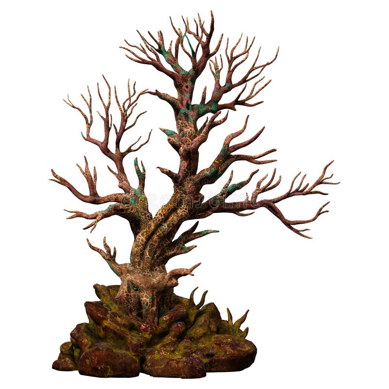 Underwater Tree with Funny Fishes for Your Design Stock Vector ...