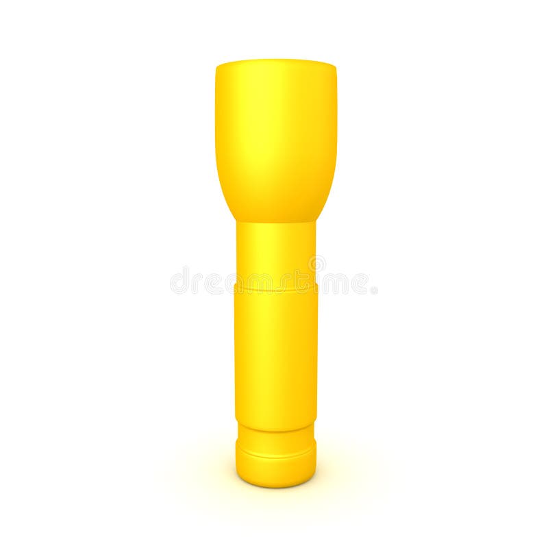 3D Rendering of a Upright Flashlight Stock Illustration - Illustration ...
