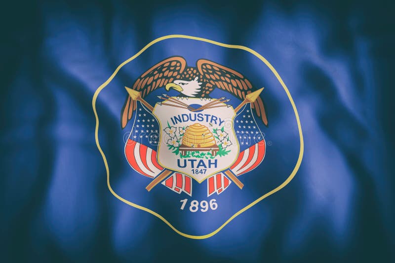 Utah State flag stock illustration. Illustration of symbol - 99193218