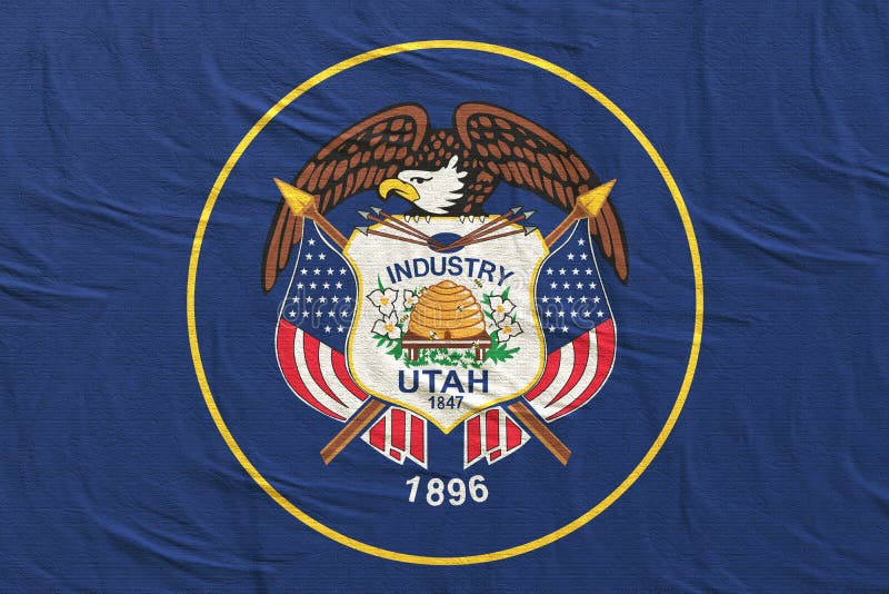Old Utah State flag stock illustration. Illustration of abstract ...