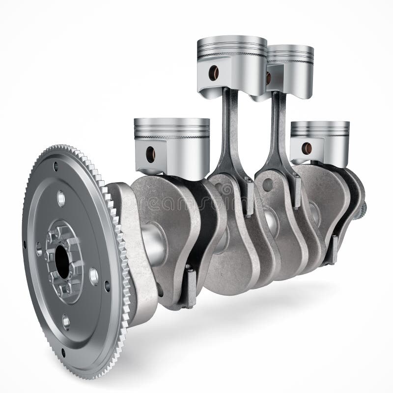 Four-cylinder Diesel Engine Drawings Stock Vector - Illustration of ...