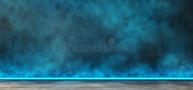 In a 3D Rendering, a Vacant and Dimly Lit Warehouse Stage and Showcase ...