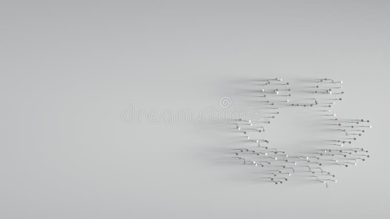 3D Rendering Various Metal Nails in Shape of Flying Spaghetti Monster ...
