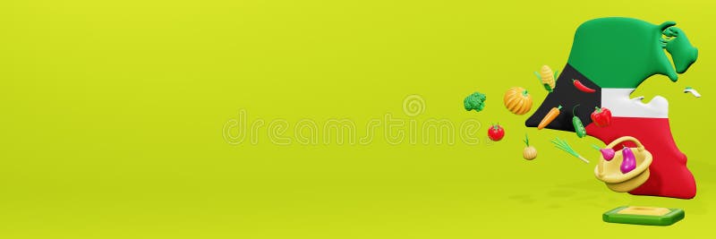 3d Rendering of Vegetable Consumption in Kuwait for Data Display and ...
