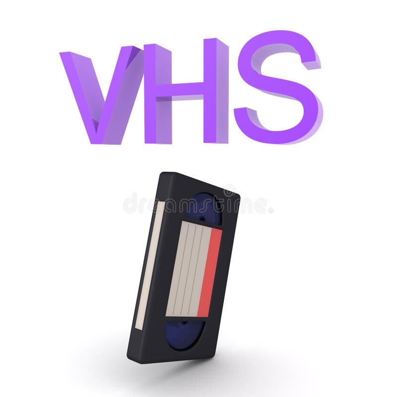 3D Rendering of a Vhs Tape with Vhs Text Stock Illustration ...