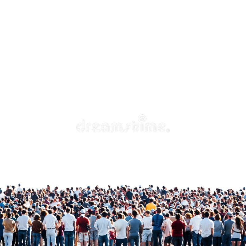 A 3D Rendering of a Vibrant Crowd Cheering and Celebrating at a ...